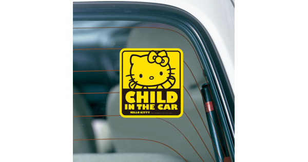 Hello Kitty Child In The Car sticker