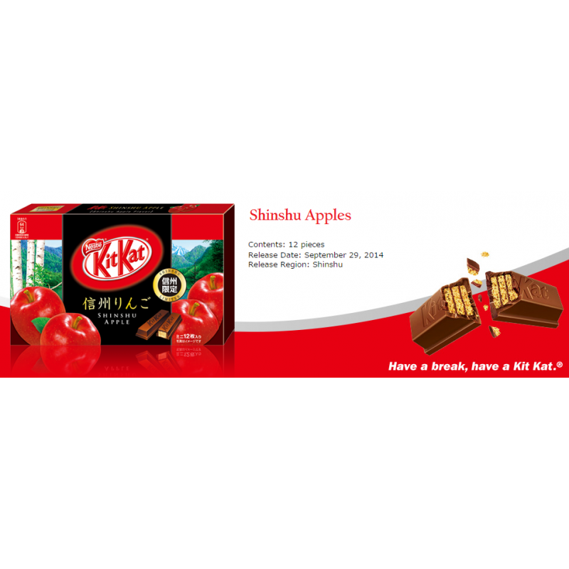 Japanese Kit Kat mini Shinshu Apples